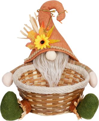 Generic Thanksgiving-Dekorationen - S&uuml;&szlig;igkeitenkorb aus Ahornblatt, Figuren und Puppen, bequeme Tischdekorationen, Erntezeitstil, bunte Herbst | p