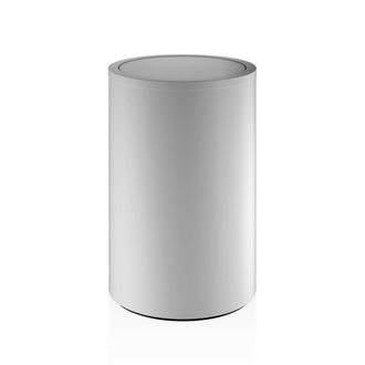 Decor Walther runder W&auml;schebeh&auml;lter mit Schwingdeckel in Wei&szlig; matt DW 121