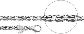 Der Kettenmacher Damen Halskette Königskette Diamantiert aus Sterlingsilber in der Farbe Silber, Länge: 50cm, KÖ1-55S