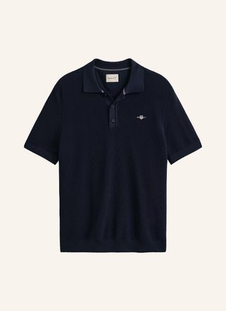 GANT Strick-Poloshirt blau