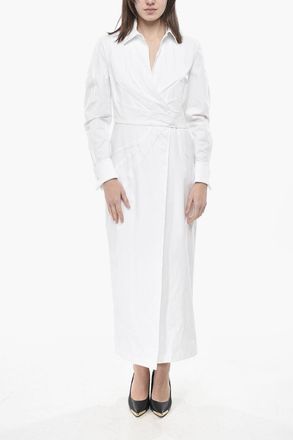 Max Mara Stretch-Poplin Wrap Shirt Dress BALZAC Max Mara