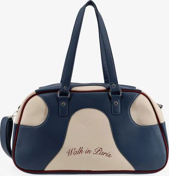 Walk In Paris Leather crossbody bag with embroidered logo on the front - WALK IN PARIS - gender_Man