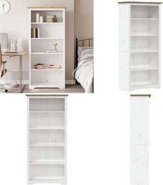 vidaXL Vidaxl - B&uuml;cherregal 5 F&auml;cher bodo Braun 82x40x173 cm Massivholz Kiefer - BucheRegal - Holzm&ouml;bel - Kiefernholzm&ouml;bel - Franz&ouml;sisches Design