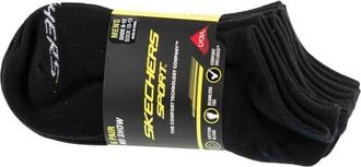 Skechers 6 paires de chaussettes Mn Cotton Nshw S117809-BLK, pour homme, noires, 41-46 EU, Noir, 41