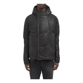 Giorgio Brato Kapuzen-Daunenjacke aus Leder - - Jackets - Herren - Schwarzk - XL