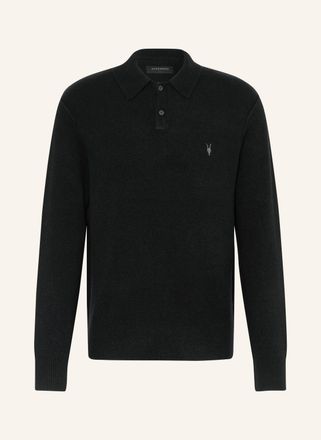 AllSaints Allsaints Strick-Poloshirt Statten schwarz