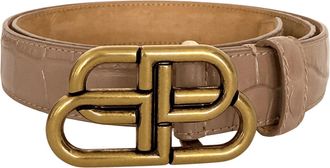 Balenciaga G&uuml;rtel - Balenciaga Crododile Effect Belt, Dusty Rose, Size - Gr. ONE SIZE - in Braun - f&uuml;r Damen