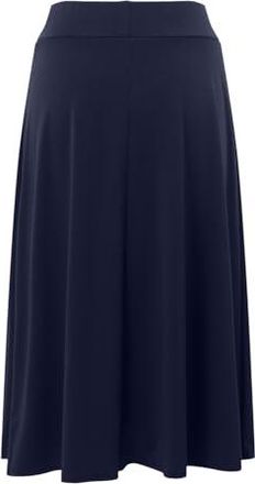 Generic Jupe Femme Mi Longue- Jupe Plissée Taille Haute Vintage A-Ligne Couleur Unie Fluide Chic Et Élégante Décontracté Ourlet Large Coupe Ample Confortable 