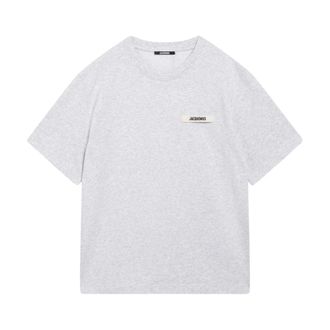 Jacquemus Le T-Shirt Gros Grain - Homme - Tops - Gris - Taille: XL