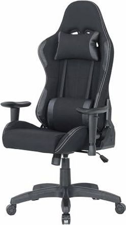 Dmora Dorma Bürostuhl Mindy Schwarz mit Polsterung, 5 Rollen