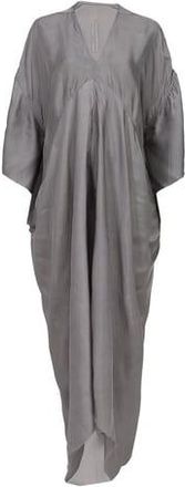 Rick Owens Robe longue asym&eacute;trique satin&eacute;