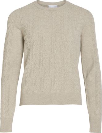 Vila Vikerry O-Neck Cable L/S Knit Top Noos