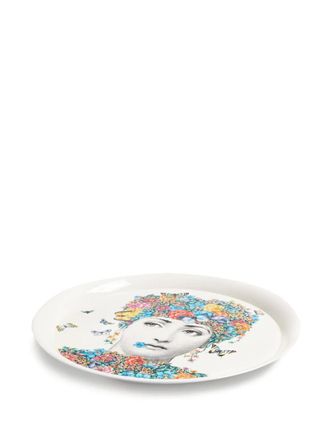 Fornasetti Fior Di Lina Teller - Weiß