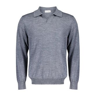 Autore Stewart Polo Strick - - Knitwear - Herren - Grau - 2XL
