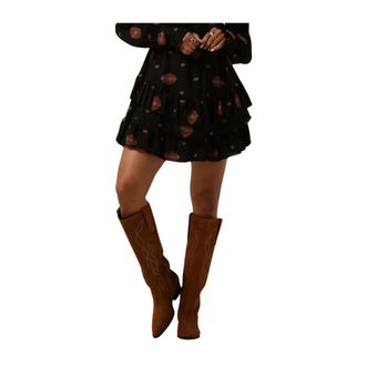 Amaya Amsterdam Schwarzer Capri-Rock - - Skirts - Damen - Mehrfarbig - XS