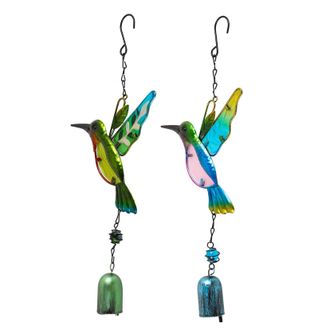 Yardwe 2 St&uuml;ck Windspiel H&auml;ngende Gartendekoration Vogel Windglocke f&uuml;r Drau&szlig;en Metall Windspiel Fensterh&auml;nger Garten Deko