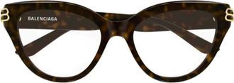 Balenciaga cat-eye logo glasses - Braun