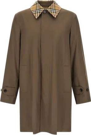 Burberry Langer Mantel - Braun