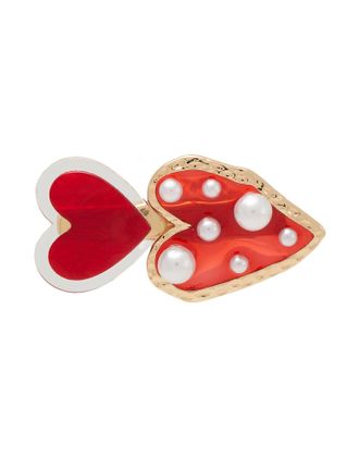 8 by YOOX RESIN DOUBLE HEART HAIRCLIP