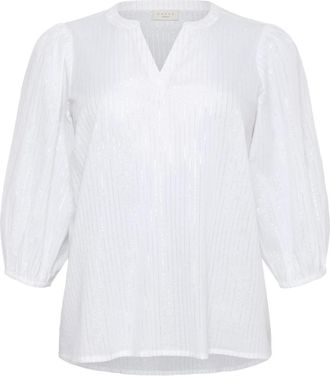Kaffe Curve Femme, Blouses et Chemises, Blanc, Taille: 44 FR Blouses