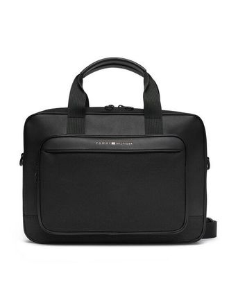 Tommy Hilfiger Laptoptasche Th Foundation Computer Bag AM0AM13626 Schwarz