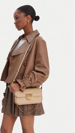 Pinko Handtasche Love Box Baguette Al 25-26 PLTT 105083 A26L Beige