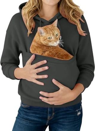 Generic Sweat à capuche chaud pour femme - Sweat à capuche pour femme - Grande taille - Pull à capuche avec cordon de serrage - Pull à capuche - Chemisier à c