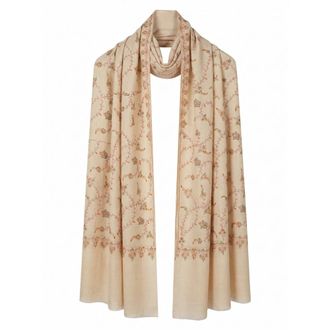 Fedeli Foulard Kani Ricamata - Femme - Accessoires - Beige - Taille: ONE Size