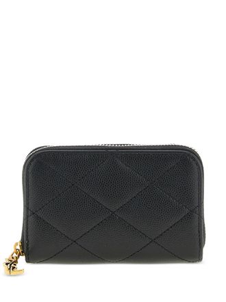 Saint Laurent Gestepptes Cassandre Portemonnaie - Schwarz