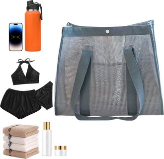 Generic taschen F&uuml;r Frauen - Gro&szlig;e Wiederverwendbare Netztasche F&uuml;r Und Schwimmbad | Damen Reisetaschen F&uuml;r Urlaub Mehr Wandern Fitnessstudio Familie Sport Pi