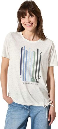 Cecil Damen Ausbrenner-Shirt mit Wording