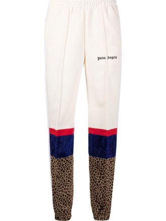 Palm Angels pantalon de jogging &agrave; design colour block - Tons neutres