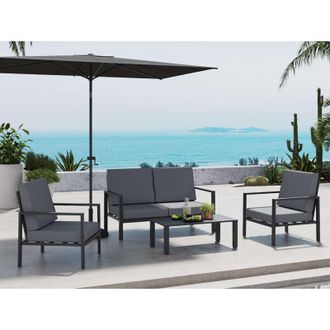 Jardideco Salon de jardin alu Jao - 4 places - Jardideco