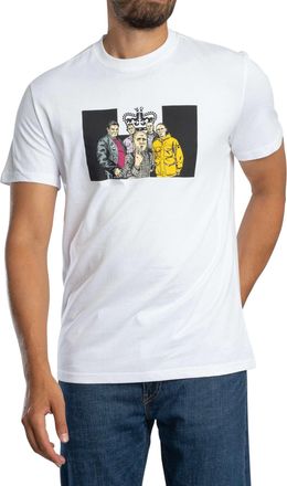 Weekend Offender Herren TIE Grafik T-Shirt, White, S