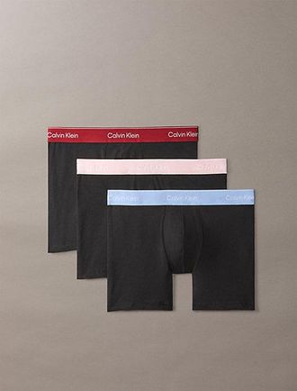 Calvin Klein 3er-pack Boxershorts - Icon Cotton Stretch - Black Bodies W/ Fall Berry/frozen F - Herren - 3XL