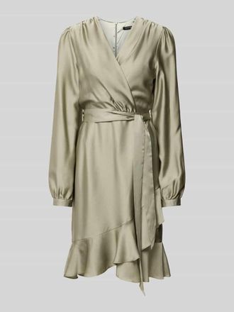 Swing Knielanges Cocktailkleid in Wickel-Optik