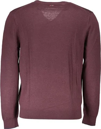 Napapijri Wool V-Neck Sweater - Purple