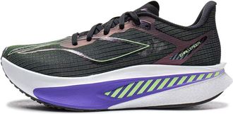 Li-Ning FEIDIAN 6 Challenger Damen Laufschuhe Boom Fiber Leichte Atmungsaktive Anti-Rutsch Racing Sneaker Schwarz/Violett EU 37 2/3