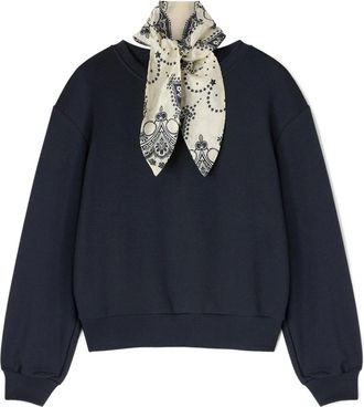 Motivi SweaT-shirt &agrave; col int&eacute;gr&eacute; - Femme - Sweatshirts et sweats &agrave; capuche - Bleu - Taille: 36 FR