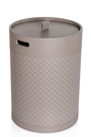 Joop W&auml;schekorb Cornfloweraccessoires, Grau, Wei&szlig;, Kunststoff, 50 L, rund, 36.5x36.5x50.5 cm, Handmade in Thailand, Ordnen & Aufbewahren, W&auml;schek&ouml;rbe & Ton