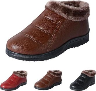 Generic Bottes dhiver &agrave; enfiler confortables pour homme - Bottes de marche thermiques &eacute;paisses et chaudes avec doublure en fourrure antid&eacute;rapante - Bottes de 