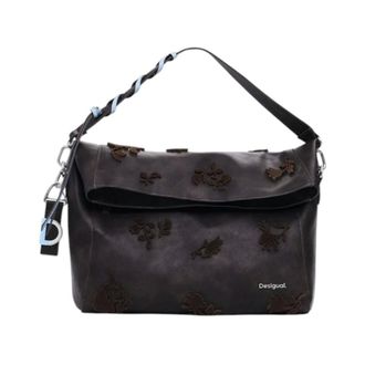 Desigual Femme, Sacs, Brun, Taille: ONE Size Sac &agrave; main convertible en sac &agrave; dos avec d&eacute;tails ornementaux