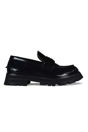 Alexander McQueen Alexander McQueen Loafer - Round Toe Black Leather Loafers - Gr. 42 (EU) - in Schwarz - f&uuml;r Damen