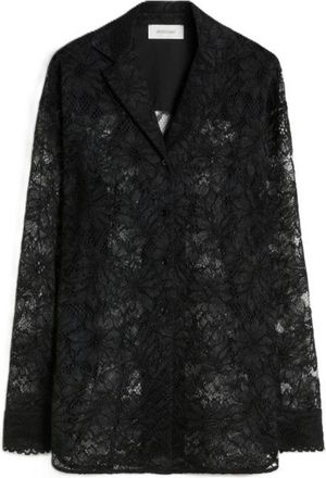 Max Mara Femme, Blouses et Chemises, Noir, Taille: 36 FR Veste Oversize en Dentelle Rebrod&eacute;e