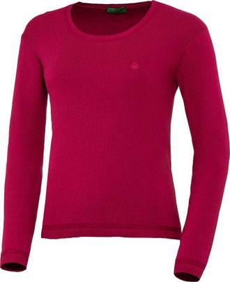 Benetton Rundhalspullover aus hochwertigem, hautsympathischem Feinstrick