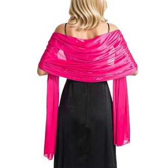 Generic Poncho Femme Hiver Chaud Chale Femme Hiver Chaud Cape Femme Pour la ville &Eacute;tole Satin&eacute;e Soir&eacute;e L&eacute;g&egrave;re Tenue Formelle D&icirc;ner Gala Luxueuse