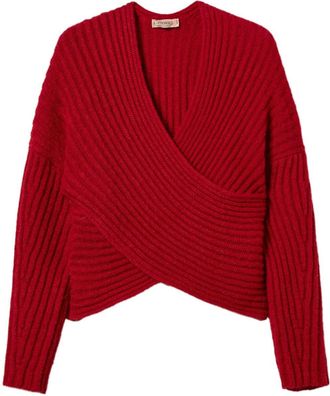 Twin-Set Gerippter Pullover - Rot