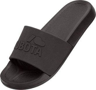 Kubota Basic Plain Badelatschen Herren & Damen - Rutschfest Badeschuhe - Flip Flops f&uuml;r Sauna & Strand - Leichte Hausschuhe - Braun Einfarbig - 41