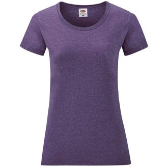 Fruit Of The Loom Valueweight T Lady-Fit Damen T-Shirt NEU, Farbe:violett meliert, Gr&ouml;&szlig;e:XL