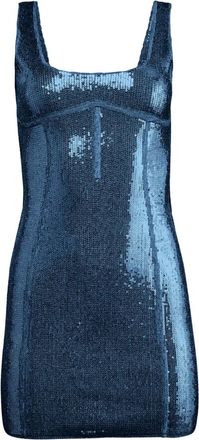 Fleur du Mal robe courte &agrave; sequins - Bleu